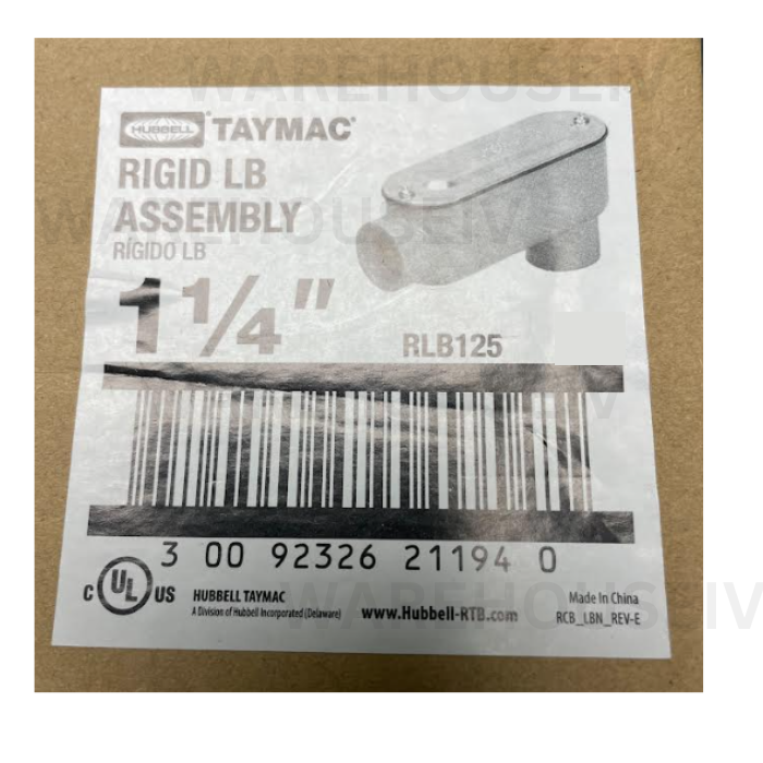 Hubbell TAYMAC RLB125 1-1/4 in. Rigid LB Assembly w/cover - New | eBay