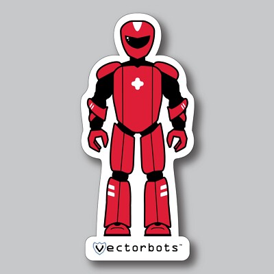 Vectorbots Robot | Die Cut Vinyl Sticker | #04 – Redger | New Black, Red | eBay