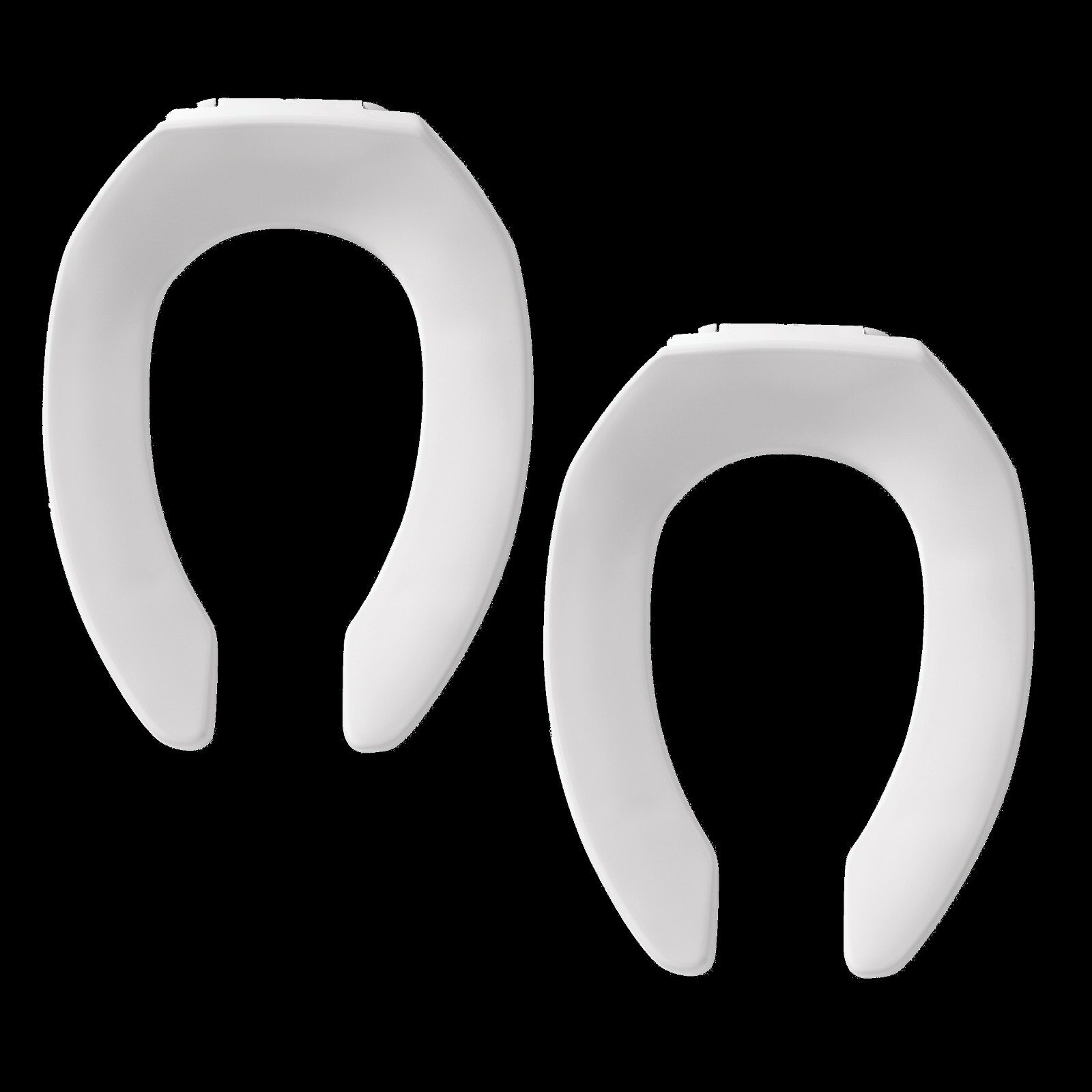 Lot of 2x Bemis 1955ct White Commercial Elongated Plastic Toilet Set ...