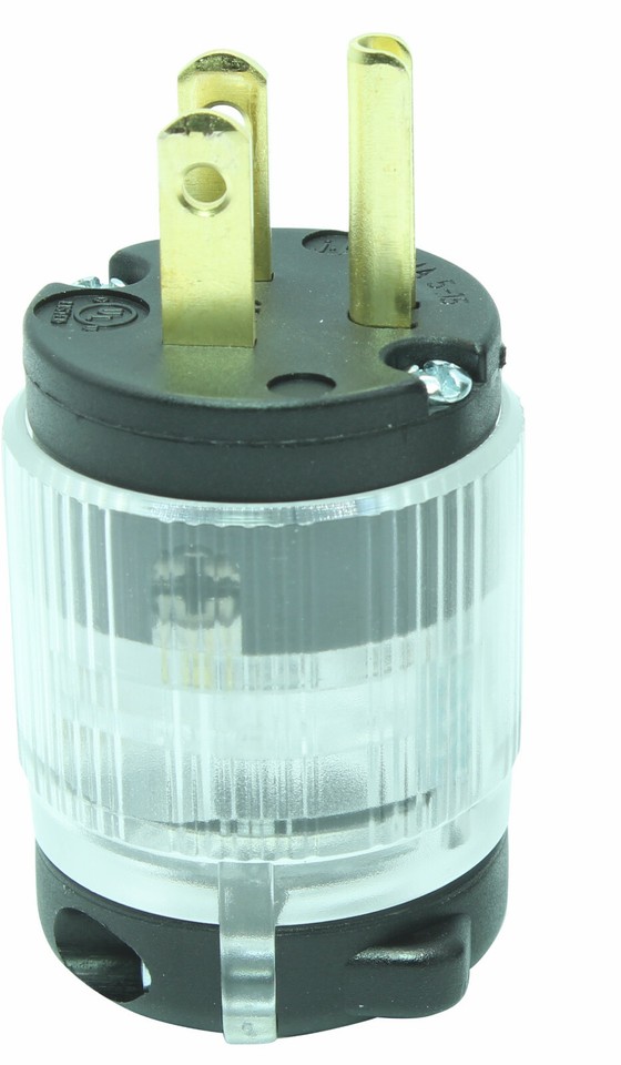 Lighted Male 515-PV-LIT Power Cord Repair 15 Amp 5-15P Straight Blade ...