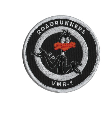 MARINE CORPS VMR-1 ROADRUNNERS HOOK & LOOP DAFFY DUCK EMBROIDERED PATCH ...
