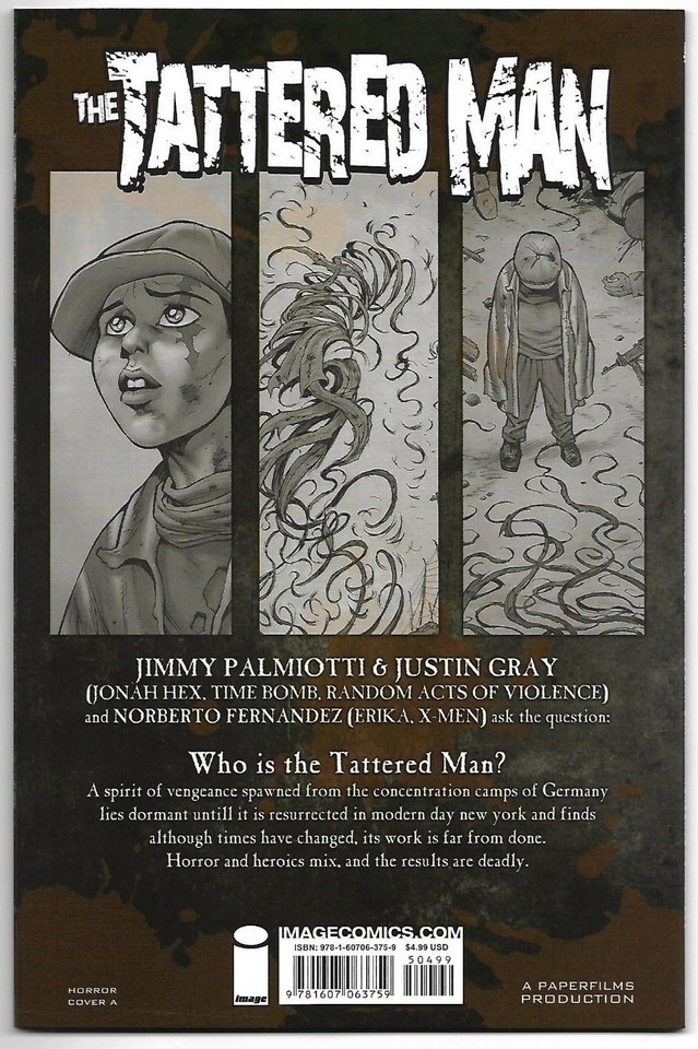 THE TATTERED MAN #1 ONE SHOT (IMAGE/2011/PALMIOTTI/GRAY/PRESIGE FORMAT ...