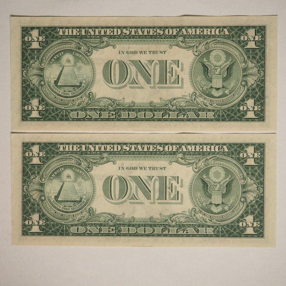 2-1935 H $1 SILVER CERTIFICATE *NICE CONSECUTIVE CRISPY NOTES* FREE ...
