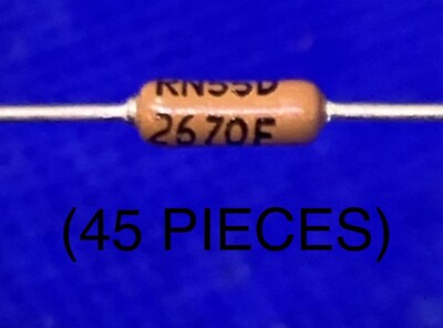 45pc RN55D2670F 267 Ohms ±1% 0.125W, 1/8W Through Hole Resistor Axial ...