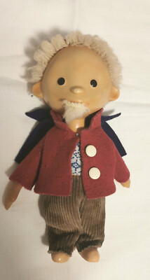 DDR Sandmann Sandmännchen Figur Puppe Kunststoff Filz ca. 60er Jahre ...