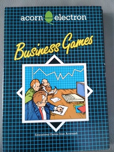 Vintage 1984 Acornsoft Business Games Cassette Tape For Acorn Electron ...