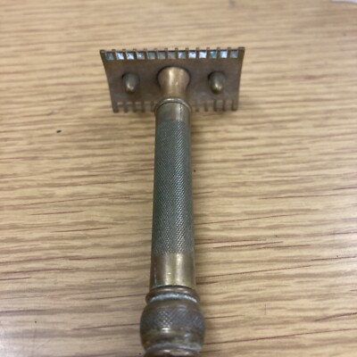 ANTIQUE GILLETTE RAZOR GOLD TONE | eBay
