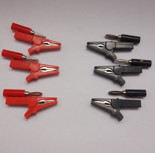 3 Pairs Crocodile/ Alligator/ Electrical Clips 55mm (2.16") Length with ...