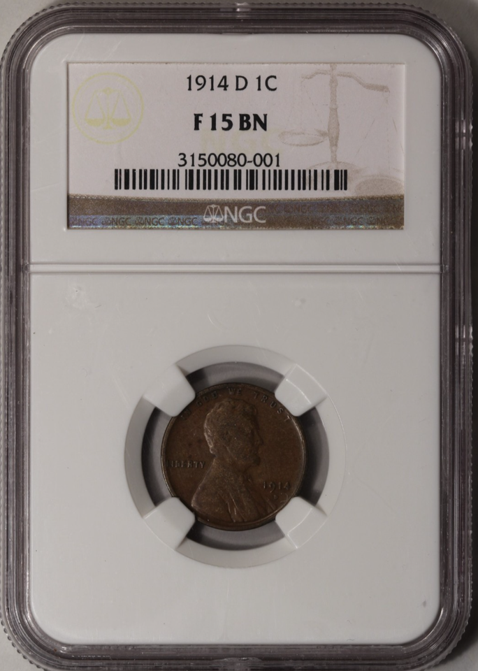 1914-D Lincoln Cent NGC F-15 - Key Date! | eBay