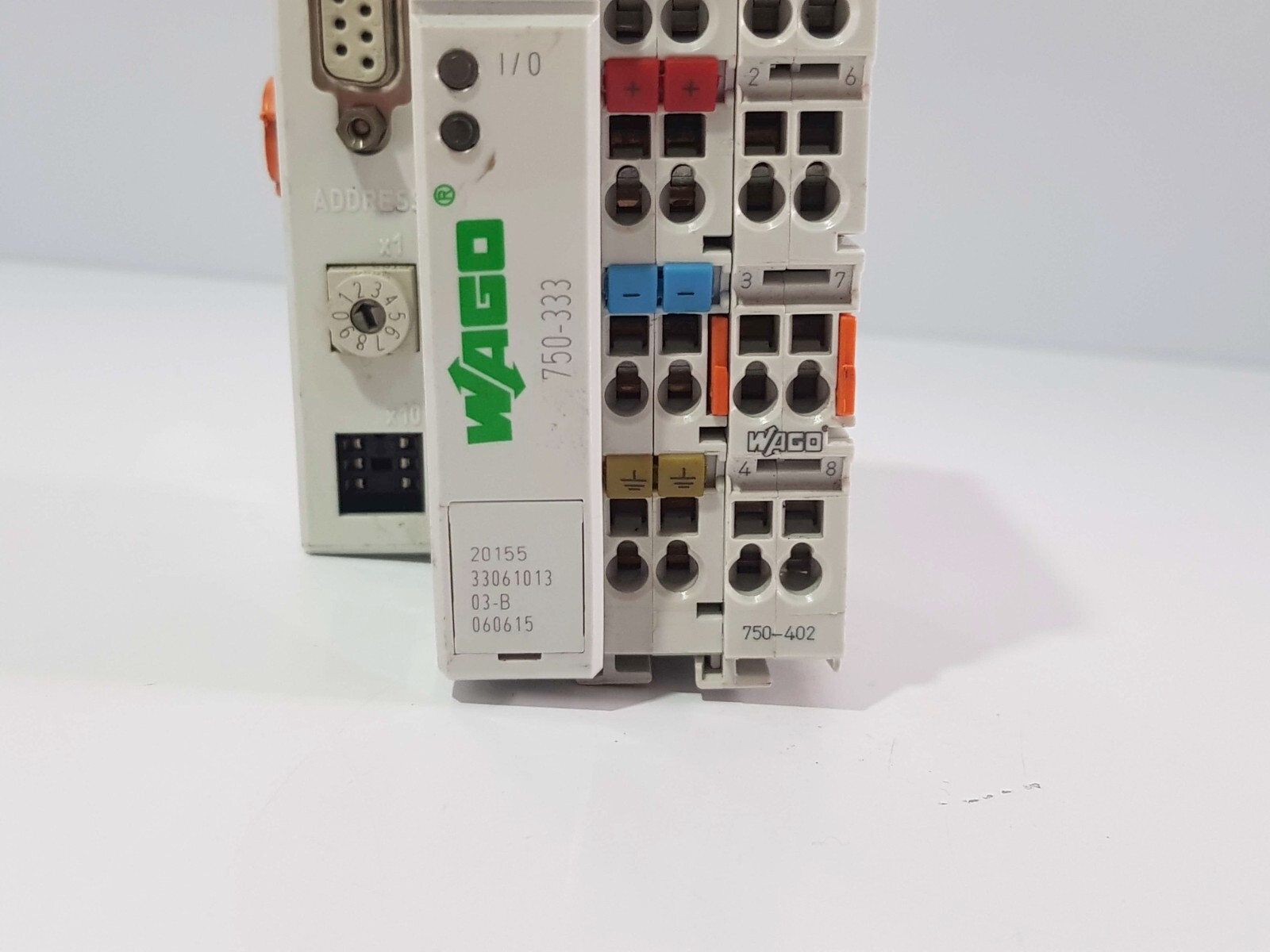 WAGO 750-333 750-402 FIELDBUS COUPLER PROFIBUS DP AND 4-CHANNEL DIGITAL ...