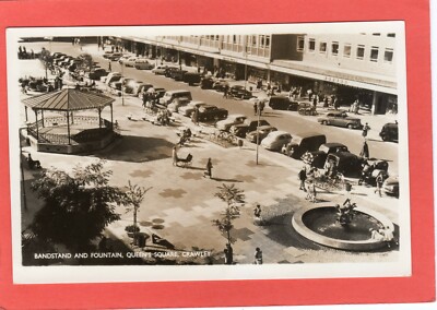 Queens Square Crawley Bandstand Fountain RP pc unused Ref T734 | eBay UK