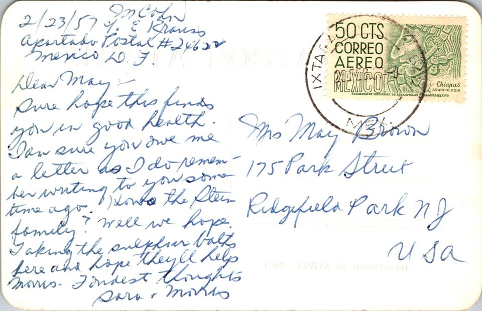 RPPC Mto A Diana Nuevo Ixtapan Mexico 1957 Real Photo Postcard D45 | eBay