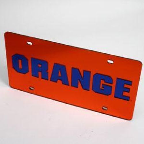 Syracuse Orangemen "orange" License Plate - Orange Mirrored | eBay