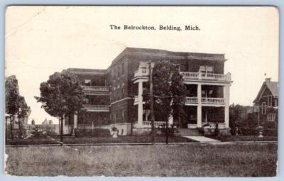 1910's BELDING MICHIGAN THE BELROCKTON HOTEL INN WEIXELBAUM POSTCARD | eBay