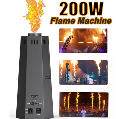 1× 200W Fire Thrower Flame Machine Stage Effect DMX DJ Show Party Fire ...