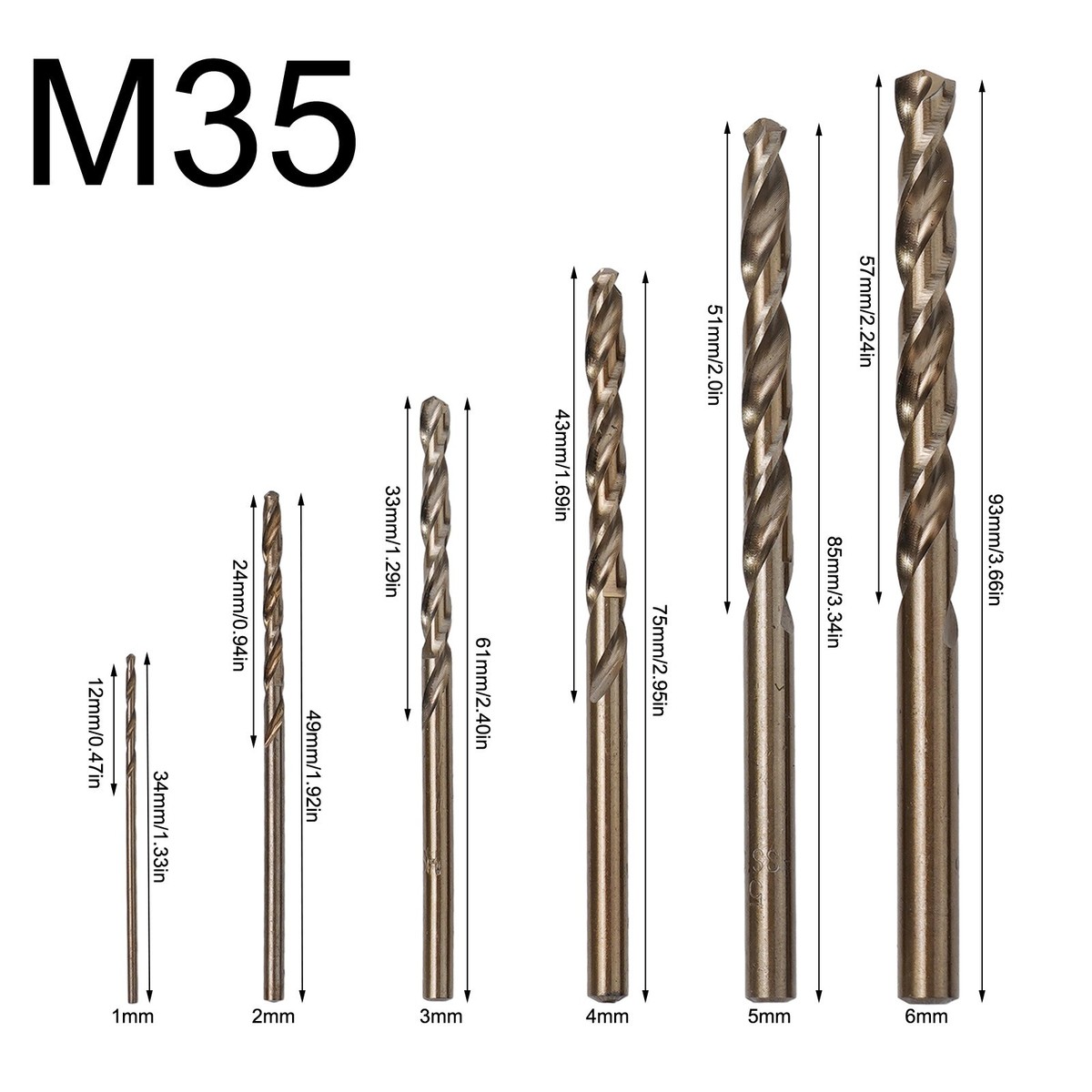 HSS-Co Step Drill Bit M35 Cobalt Step Drill - Two Stage Drill Bit For ...