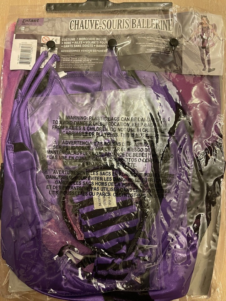 Ballerina Bat Girls Costume Child Large | eBay