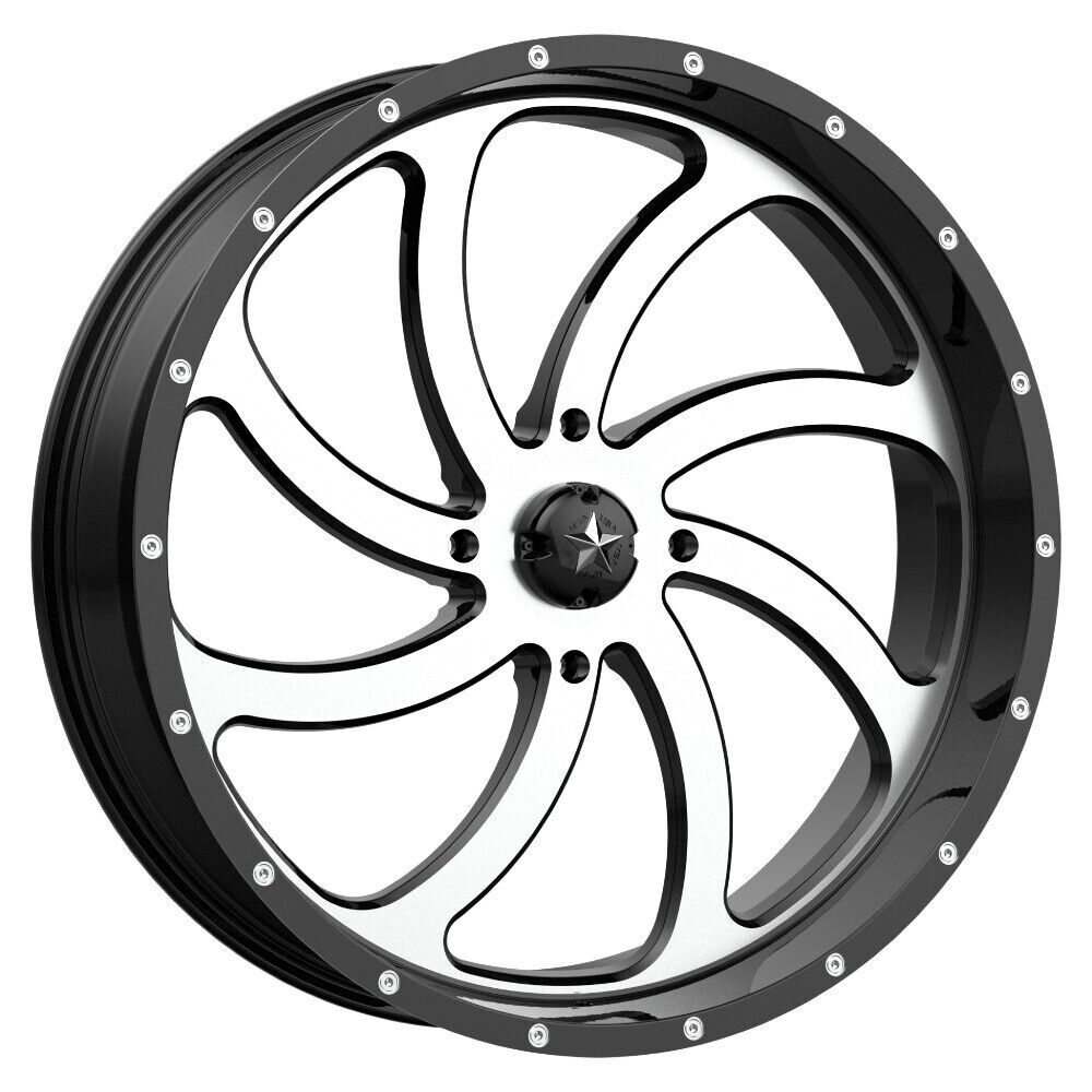 4-MSA Offroad M36 Switch 20x7 4x156 +0mm Black/Machined Wheels Rims 20 ...