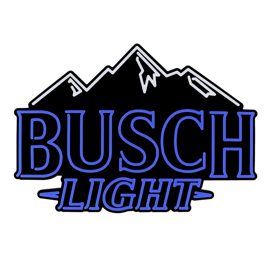BUSCH LIGHT LED BEER BAR SIGN MAN CAVE GARAGE DECOR MOUNTAINS NEW SIGN ...