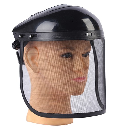 Full Face Steel Mesh Mask Head Mounted Lawn Mowing Mask Safety ...