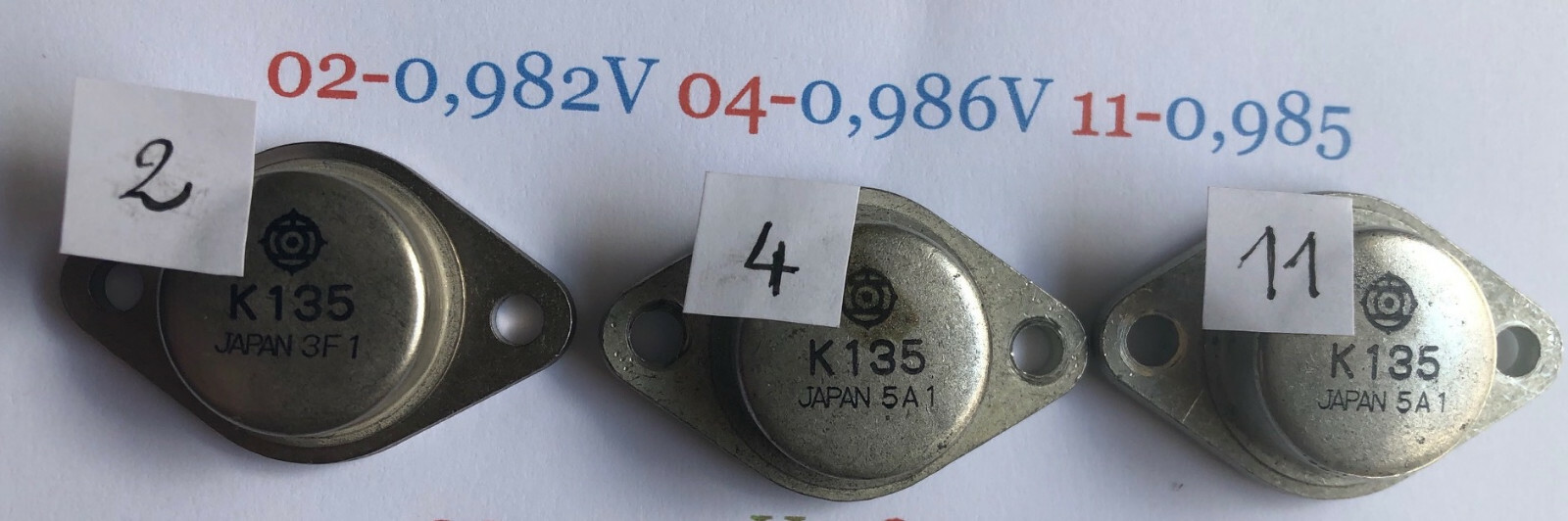 2SK135 & 2SJ50 SINGLE, MATCHED PAIRS and TRIPLET - ORIGINAL - APPAIRÉS ...