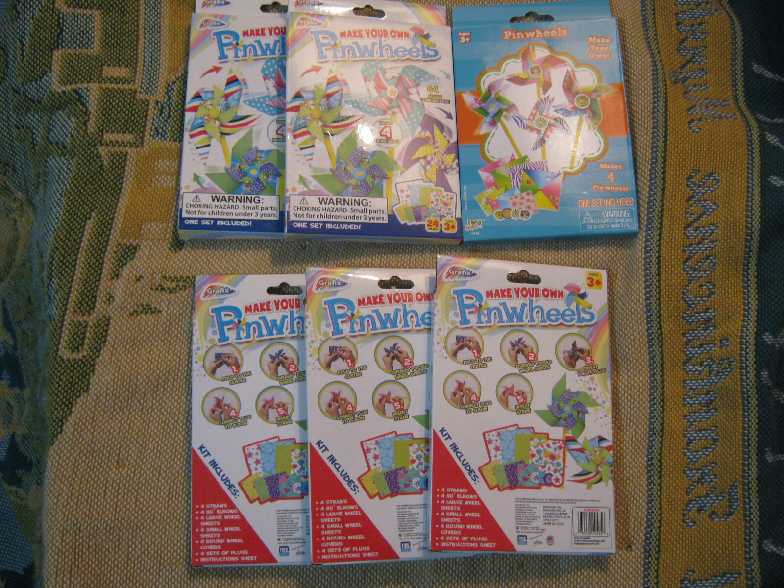 Make Your Own Pinwheels kits, LOT of 6, Grafix, kids, crafts, children ...