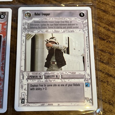 1995 Decipher Star Wars Premiere CCG UNPLAYED - Rebel Trooper (WHITE ...