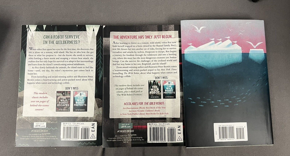 Wild Robot Trilogy Book Set Peter Brown paperback hardcover ...