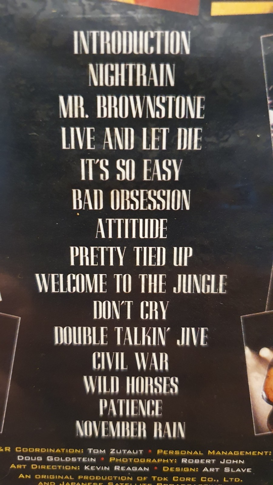 Lot Of 3 Guns N' Roses DVDs (1998) Rock Hard Rock Blues Rock | eBay