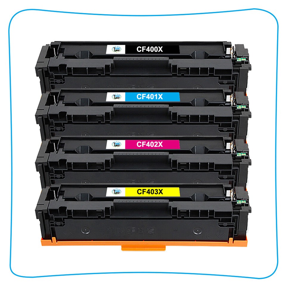 4 Pack Toner Cartridge CF400A 201A 201X High Yield For HP Laserjet ...