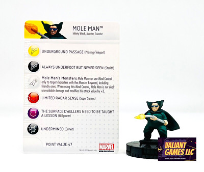 Marvel Heroclix Mole Man #026 w/ Card Galactic Guardians Set Legacy | eBay