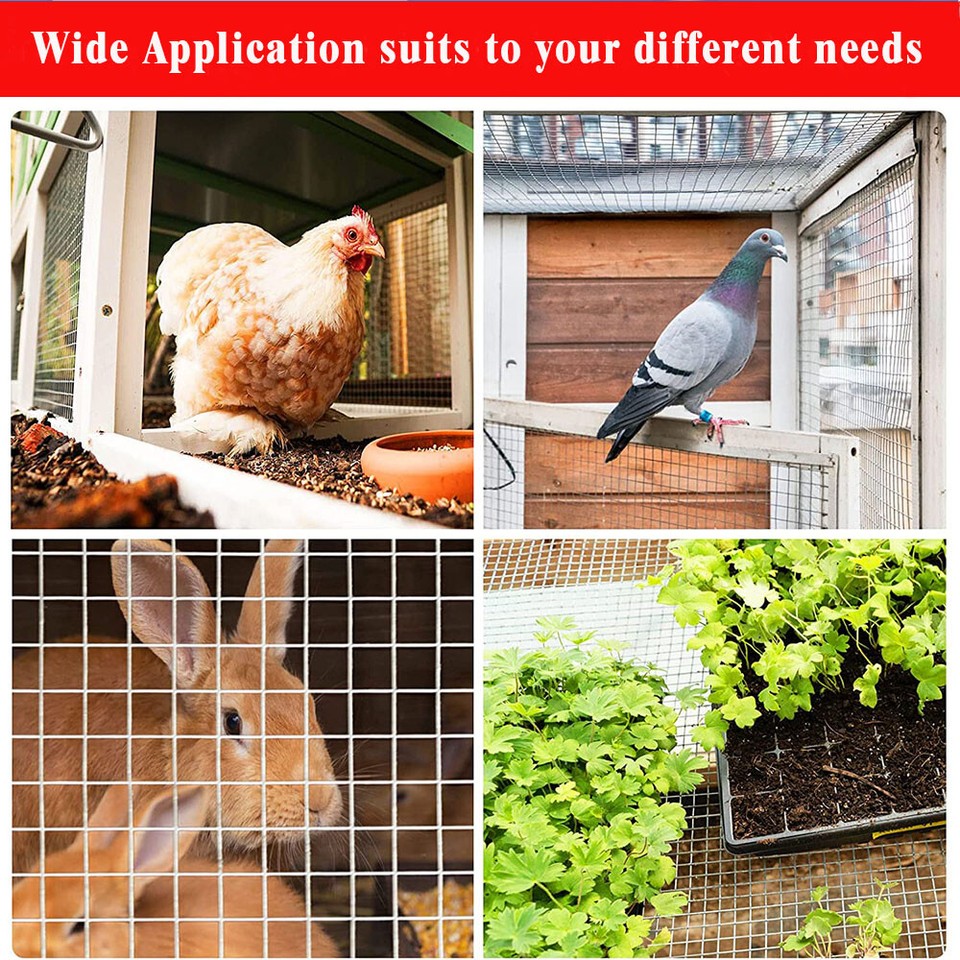 Chicken Wire Poultry Fence 48in x 100ft Hardware Cloth 1/2 inch Welded ...