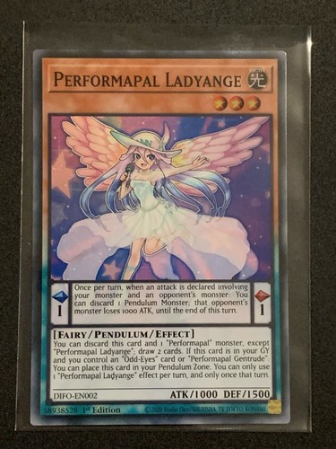 Performapal Ladyange | DIFO-EN002 | Super Rare | 1st Edition | YuGiOh ...