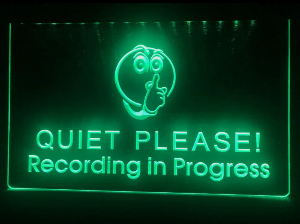 Quiet Please Recording Sign