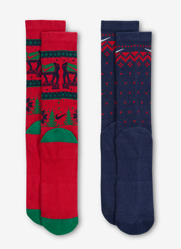 Nike Everyday Plus Cushion Winter Wonderland Crew Socks 2pcs Casual ...