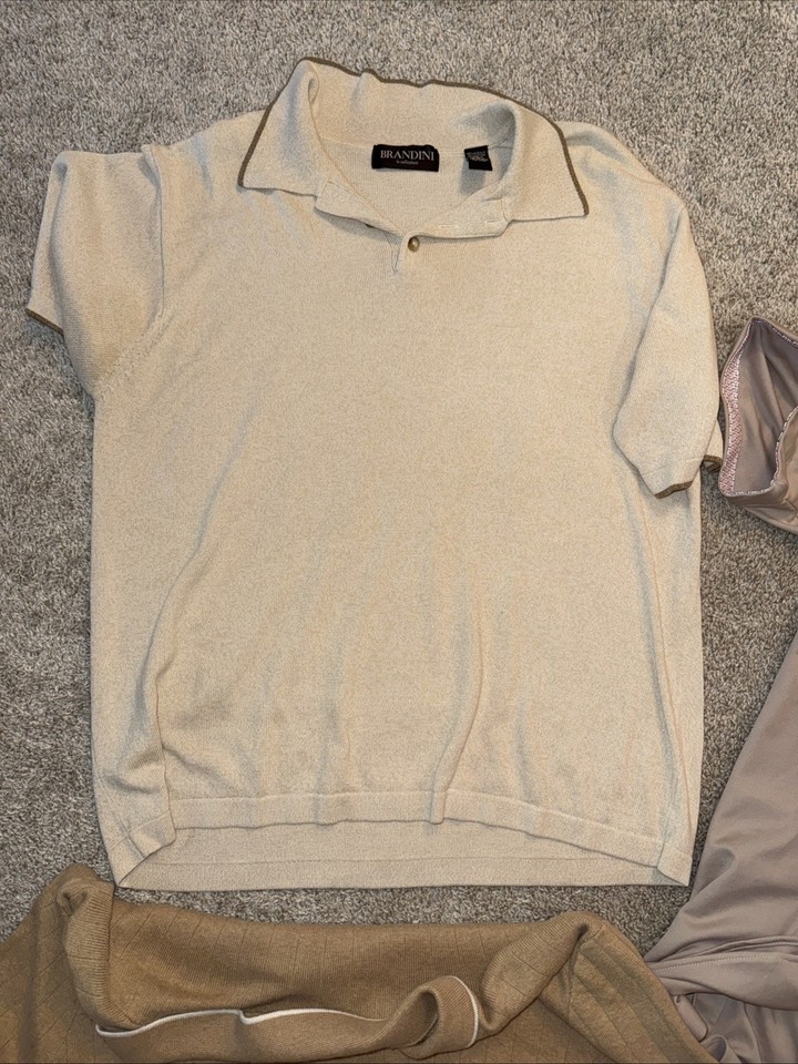 Men’s Polo Shirt Lot Size Large | Beige Tan Neutral Old Money Smart ...