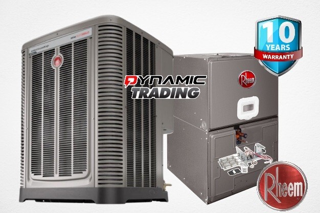 Rheem 5 Ton 13.8 to 15.2 SEER2 AC System with Short Boy Shorty 35" Air ...