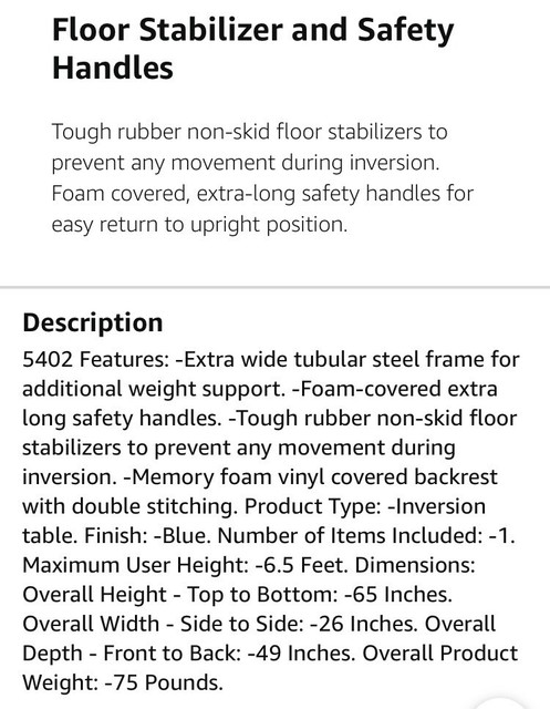 IRONMAN 4000 Gravity Inversion Table for sale online | eBay