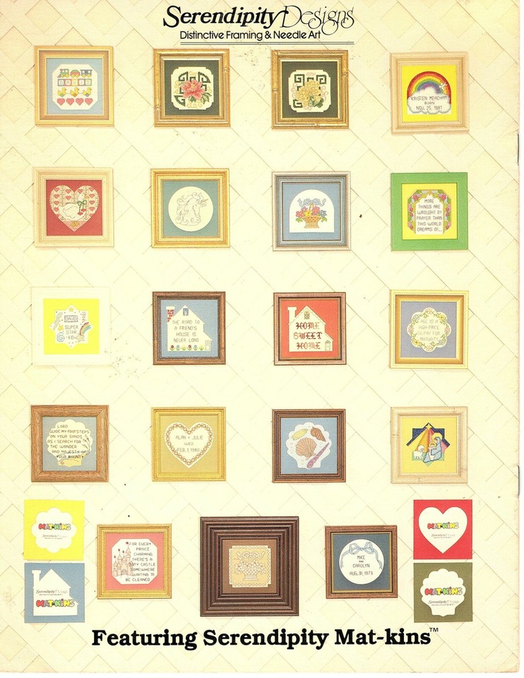 With Love Serendipity Designs Mini Counted Cross Stitch Patterns 1985 ...