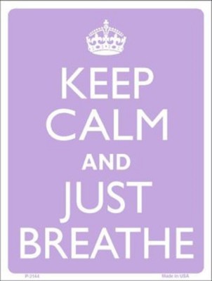 KEEP CALM AND JUST BREATHE METAL NOVELTY PARKING SIGN | eBay