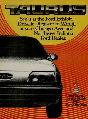 1986 Ford Taurus See It Drive It Motor Trend Car of the Year VINTAGE ...