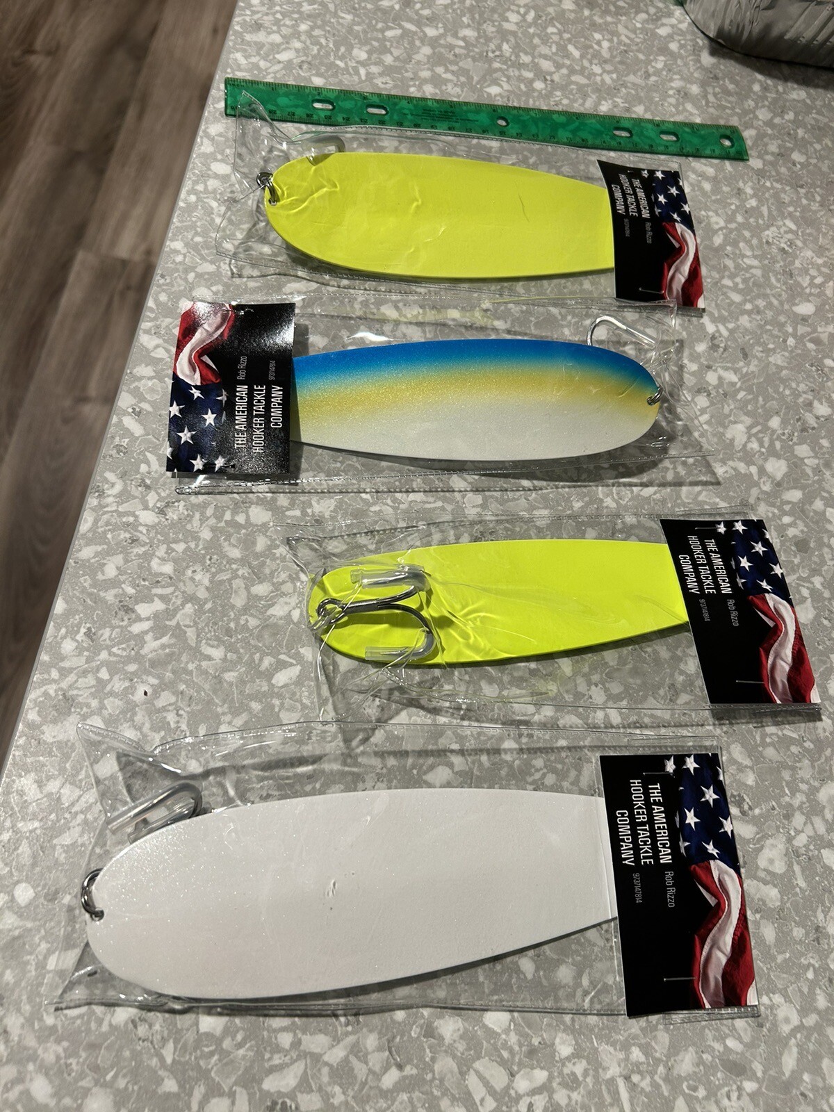 9” 5 ounce Chartreuse Flutter Spoon striped bass stripers | eBay