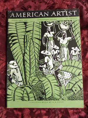 AMERICAN ARTIST February 1947 C B Falls Darrel Austin John Alan Maxwell ...