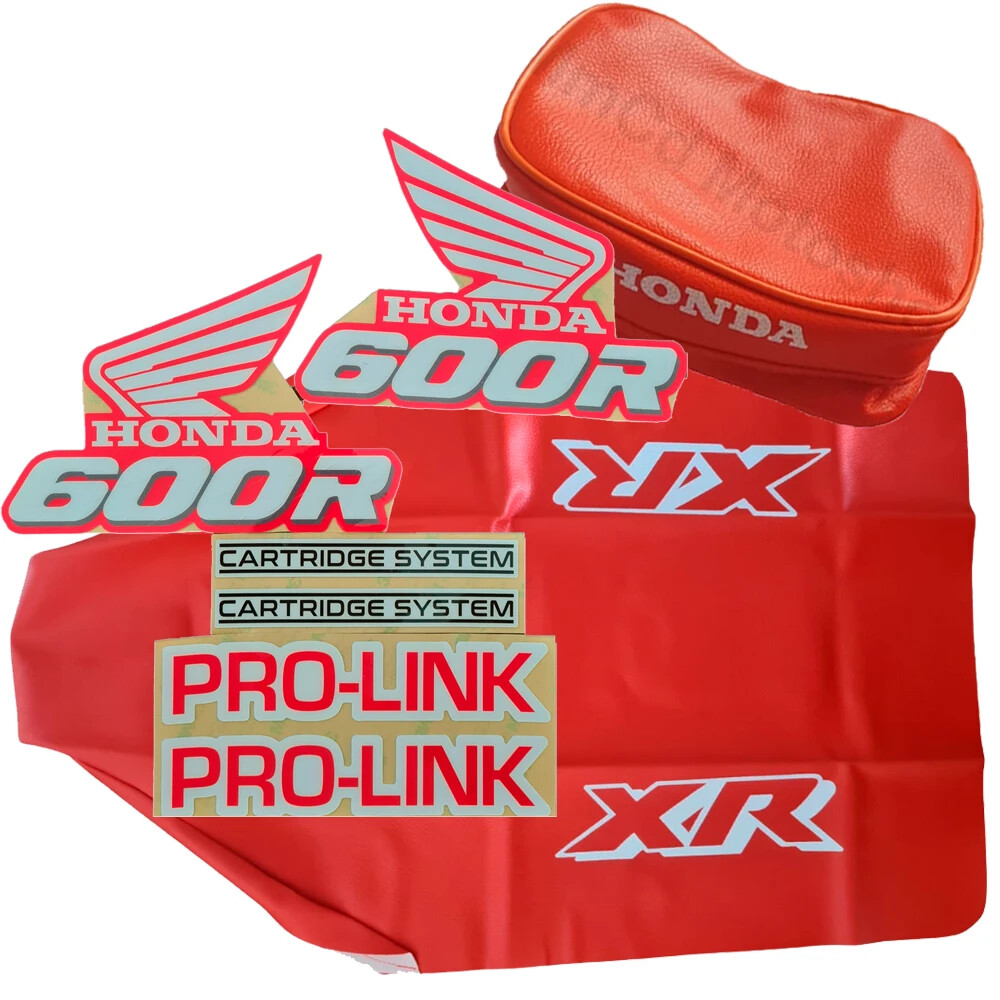 Seat cover tank decals and rear fender bag for honda xr600 xr 600 89 ...