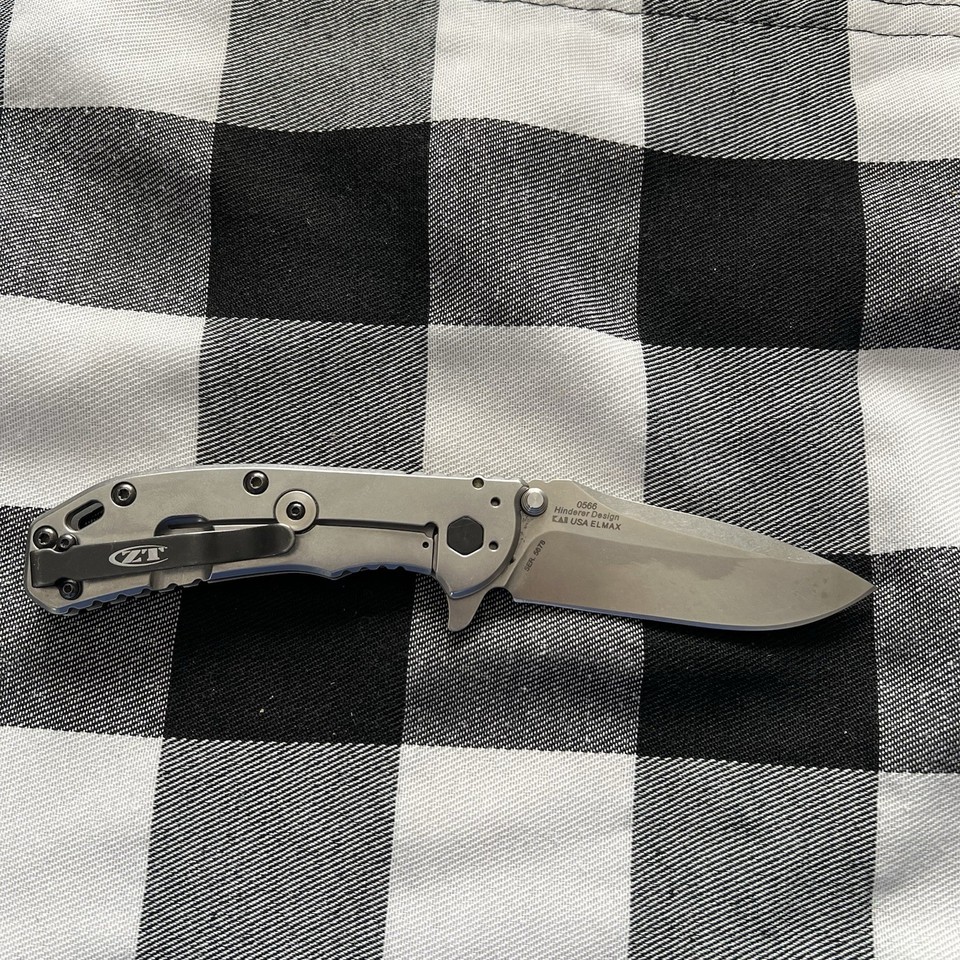 Zero Tolerance ZT 0566 Hinderer Stone Wash Elmax Assisted USA ...