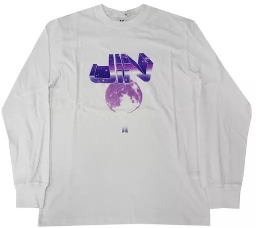 BTS Jin Long Sleeve T Shirt White Cotton Permission To Dance Pop Up M ...