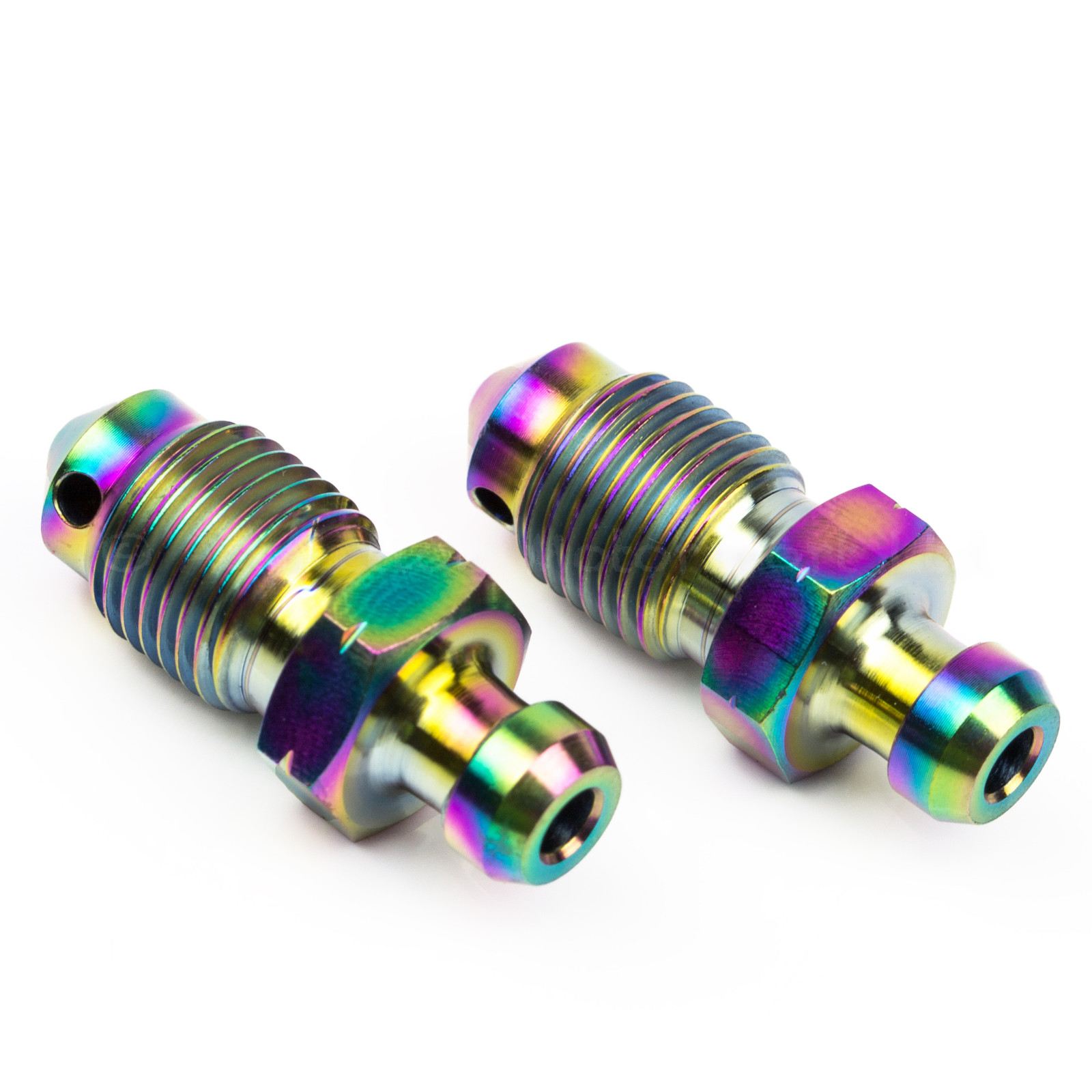 2x Rainbow Titanium Bleed Nipple Screw M10 x 1.0 for Subaru STI Brembo ...