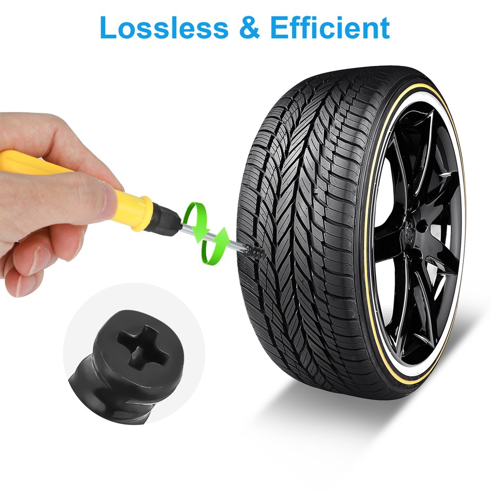 100Pcs Tire Repair Rubber Nails Tyre Puncture Repair Screws Kit w ...