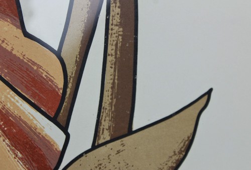 Warren Woodward Iris signed numbered Serigraph print original frame mid ...