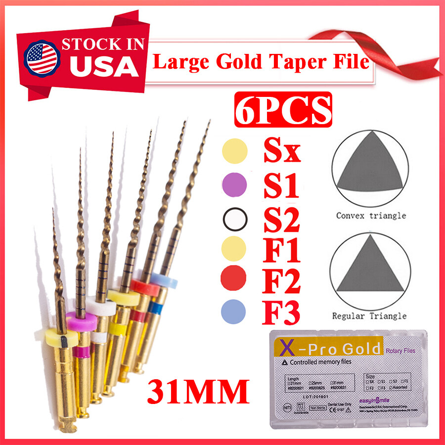 6pcs Endodontic Dental Endo Files Rotary NITI Files X-Pro Gold Taper ...